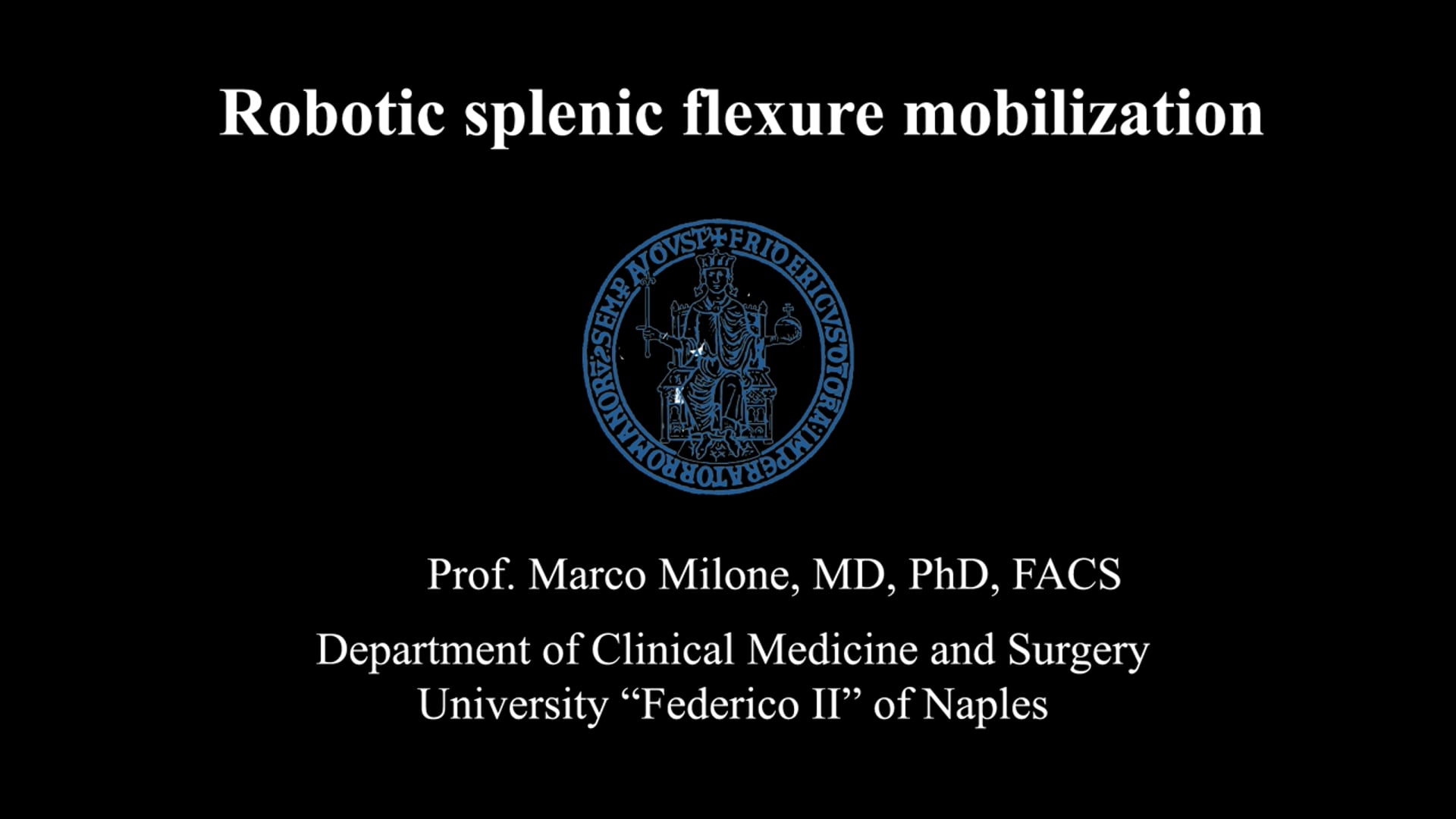 Robotic splenic flexure mobilization | General Surgery Update